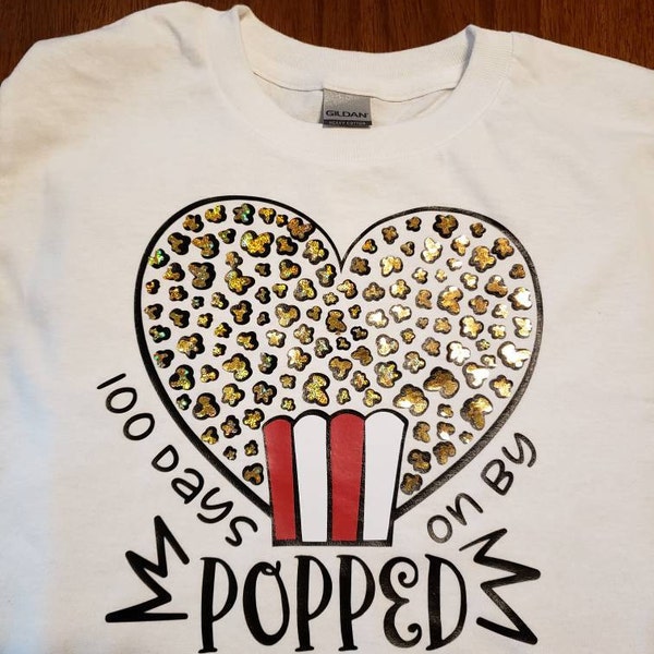 100 Days Popped on by Svg, 100 Days of School Popcorn Svg , Dxf, Png ...