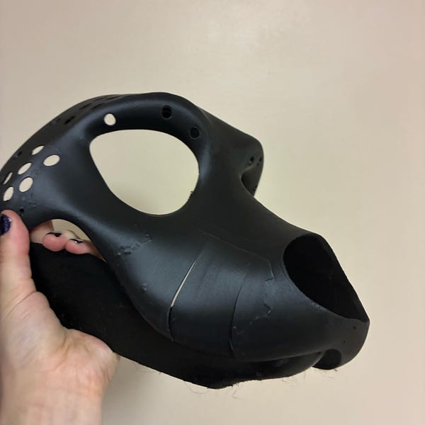 Skull Dog Fursuit Head Base 3D Printed With Eyelids - Assembly Optional ...