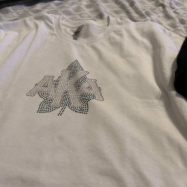 Leaf AKA Alpha Kappa Alpha Rhinestone Transfer - Etsy