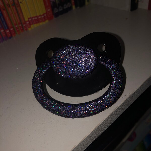 Black Glitter Paci, Adult Paci, Adult Pacifier, Abdl, Adult Baby ...