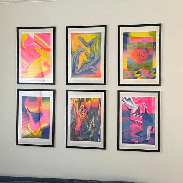 A3 Risograph Print of a Japanese Collage Landscape 2.0 - Etsy