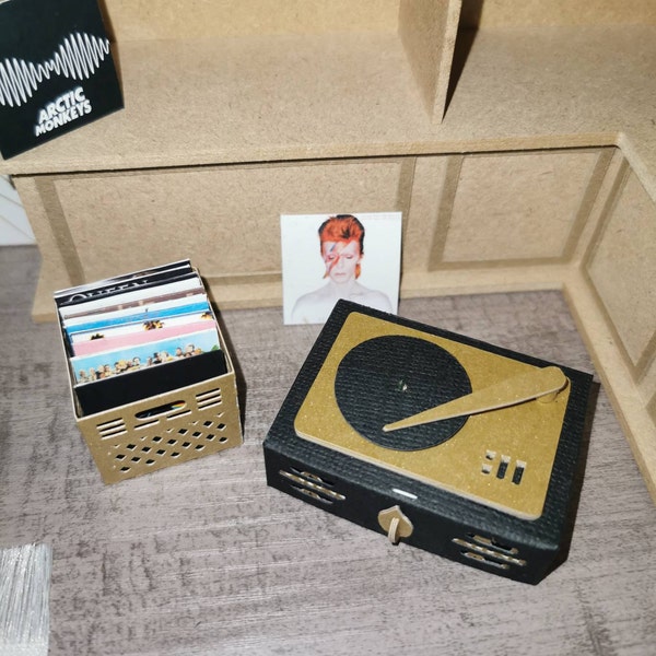 Mini Record Player Papercraft Template | Beginner Cricut Activity | DIY ...