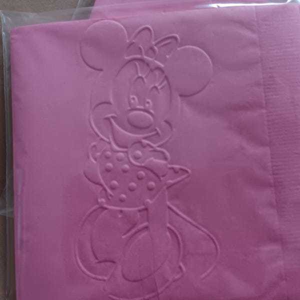 Embossed Minnie Mouse Napkins, Birthday Party Decor (set of 20) - Etsy