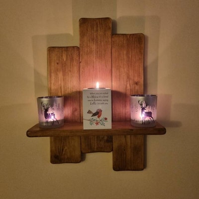 Rustic Reclaimed Wood 4 Hook Key Holder With Shelf 7 Colour Options - Etsy