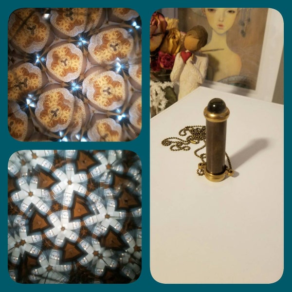 Mini Teleidoscope, Small Brass Teleidoscope, Gold Color Teleidosocpe ...