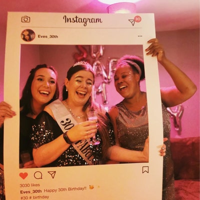 Customisable Instagram Selfie Frame Social Media Frame Party Frame - Etsy