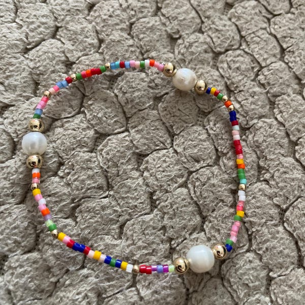 Starter Gold Beaded Bracelet Stack, Gold Starter Bracelet Set, Gold ...