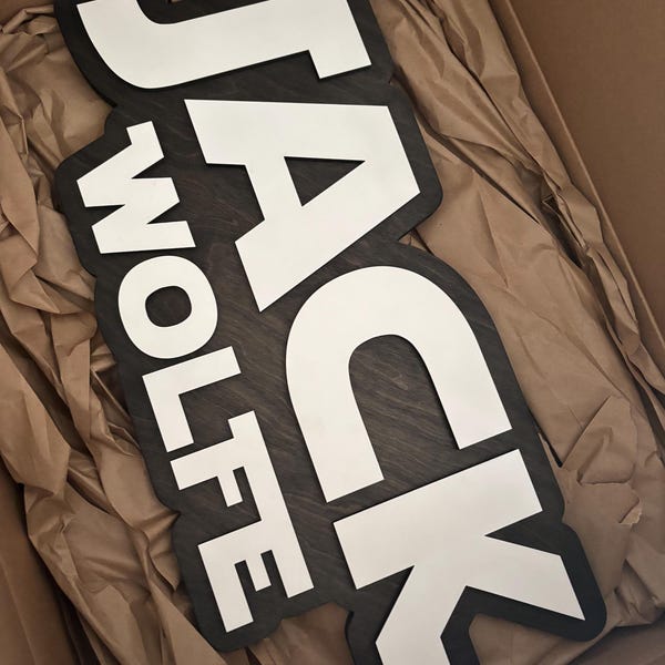 Custom Wooden Outline Name Sign - Etsy