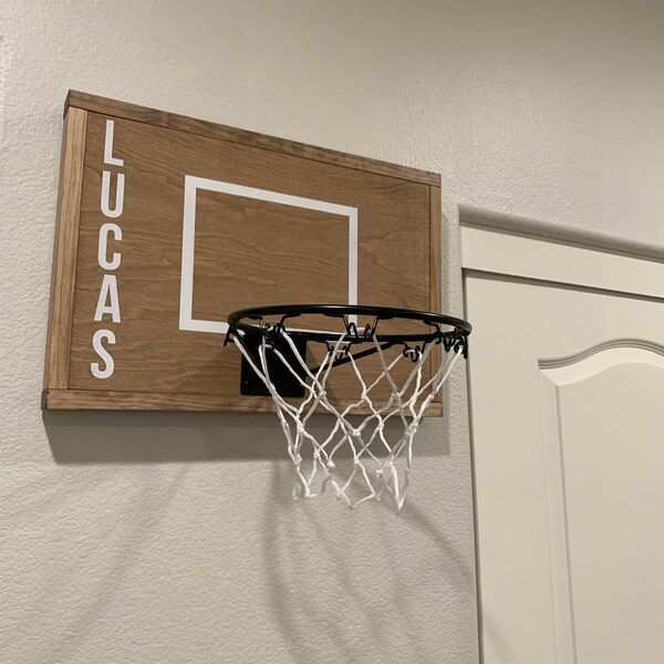 Personalized Mini Wood Basketball Hoop: Rustic Groomsmen Gift - Etsy