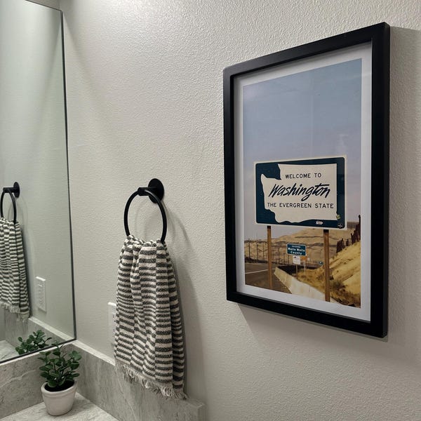 Funny Bathroom Art Wall Decor Lady Painting Vintage Midcentury Style ...