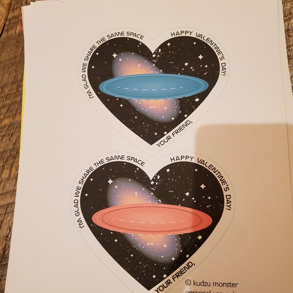 Saturn Sucker Valentines Share the Same Space Science Lollipop Heart ...