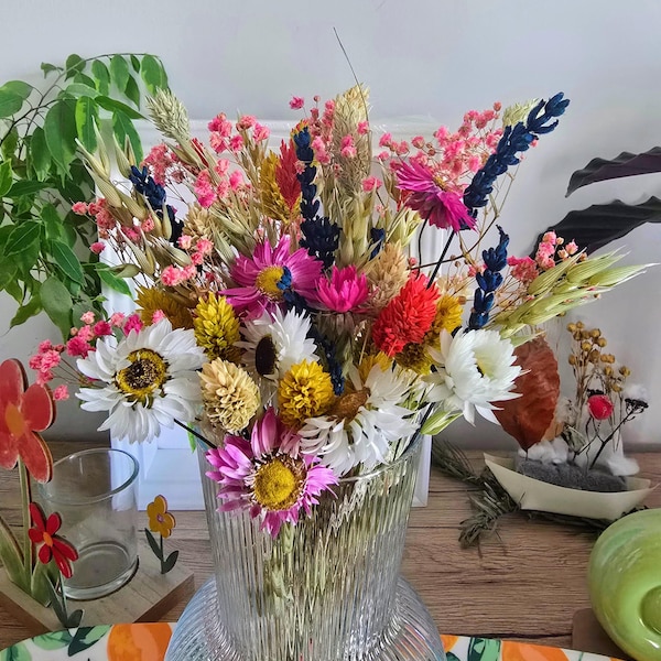 Standring mit Trockenblumen | Trockenblumenring stehend | Blumenleiste ...