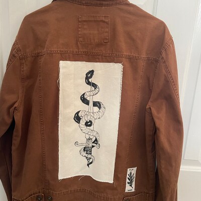 Vintage Hand-painted Denim Jacket - Etsy