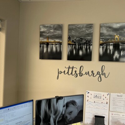 Pittsburgh Script Wall Decor - Etsy