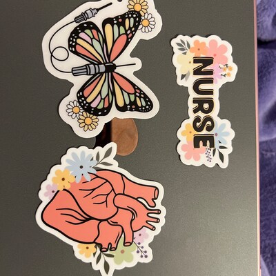 Butterfly IV Sticker, Intravenous Sticker, Infusion Nurse Sticker ...