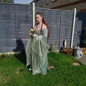 Fae of the Falls Gown Made to Measure Cotton Elven Fairy Witch Medieval ...