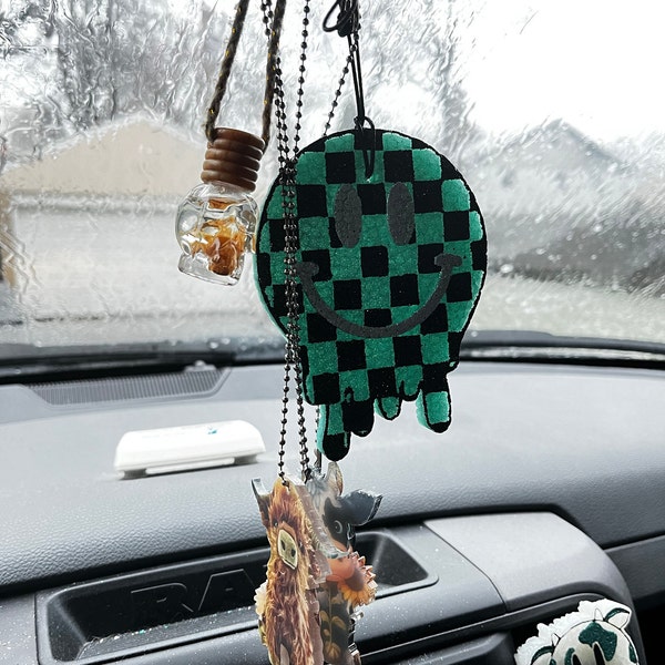 Racing Smiley Face Freshie - Etsy
