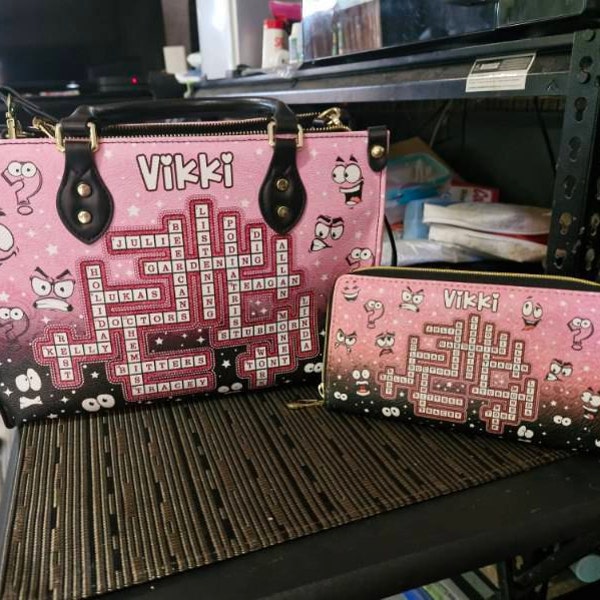 Marchstyle Colorful Fish Scales Pattern Pink Print Leather Handbag ...