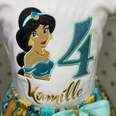 Arabian Princess Applique Embroidery Design, Baby Girl Birthday ...