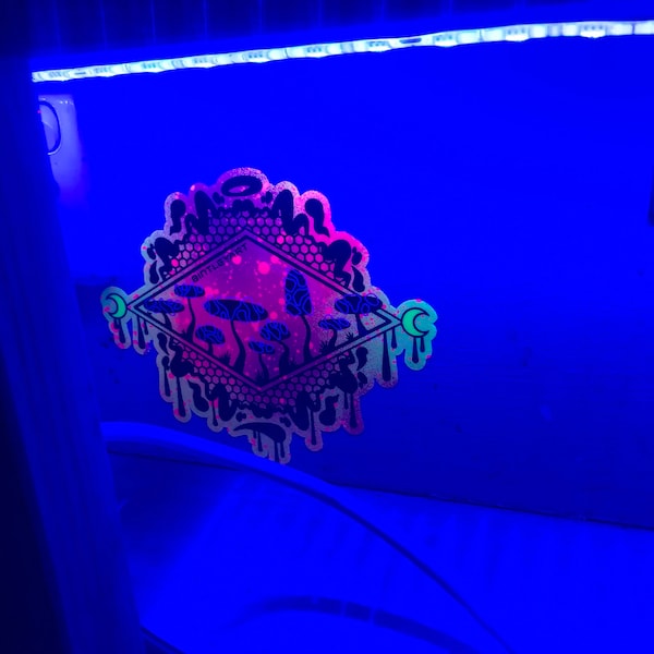 UV Reactive Blacklight Glowing Psychedelic Space Landscape Painting - Etsy