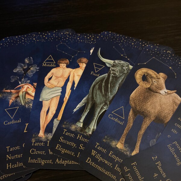 Celestial Fortune, Astrology Oracle Deck, Tarot Size Oracle Cards ...