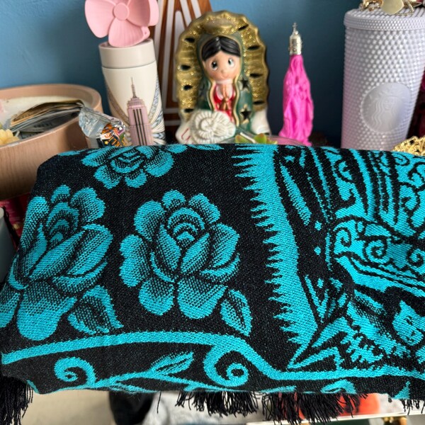 Mexican Woven Gaban Poncho 2 Way to Use Handmade Soft Warm Sarape Dress ...