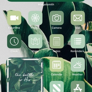 Ios 14 Icons Green Green App Icons Ios 14 Aesthetic iPhone Icons - Etsy