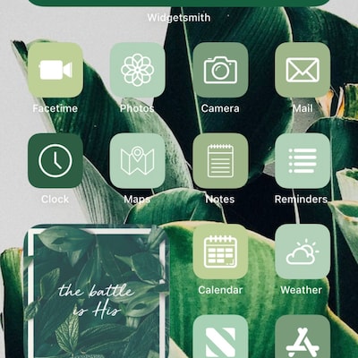 Ios 14 Icons Green Green App Icons Ios 14 Aesthetic iPhone Icons - Etsy