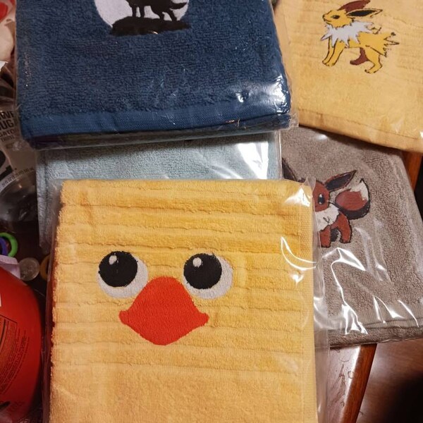 Cute Eevee Evolution Eeveelution Embroidery Hand Towels - Etsy