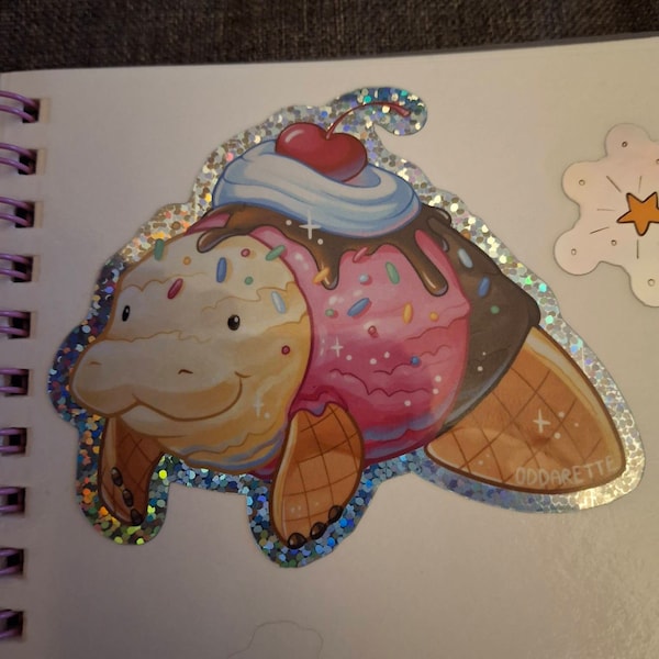 Sponge Cake Sticker Semi Transparent Sticker Vinyl Sticker Die Cut ...