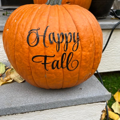 Pumpkin Decals Happy Fall Decal Boo Decal Vinyl Decals Halloween Decor ...