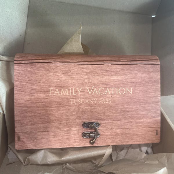 4x6 Wood Photo Box for Prints, Wedding Keepsake Gift for Couples ...