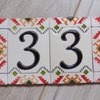 Handmade Ceramic House Number Tiles MARIGOLD Large Size - Etsy