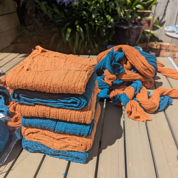 Terracotta Boho Wedding Cheesecloth Table Runner Wedding Arch Tape ...