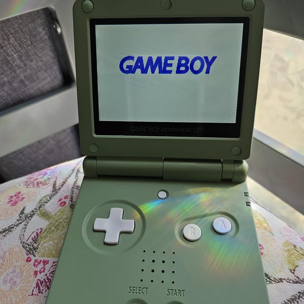 Beautiful Gift for Gamers Gameboy Advance SP Clear Blue Handheld ...