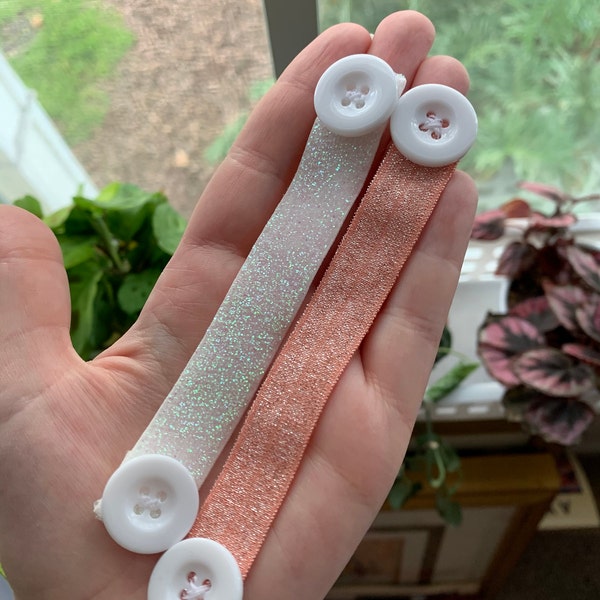 Ear Savers for Face Masks, Elastic Face Mask Extensions With Button for ...