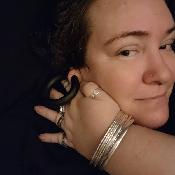 Large Hoop Plugs // Gauges // Customizable 2-2.5" Inch Hoops // Pick ...