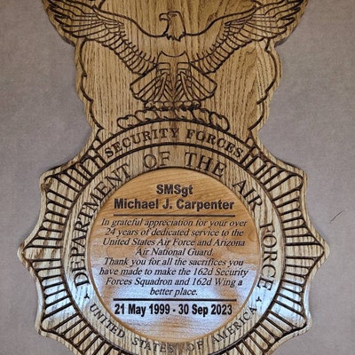 Handcrafted Air Force Skill Level Badge Shadow Box-air Force Shadowbox ...