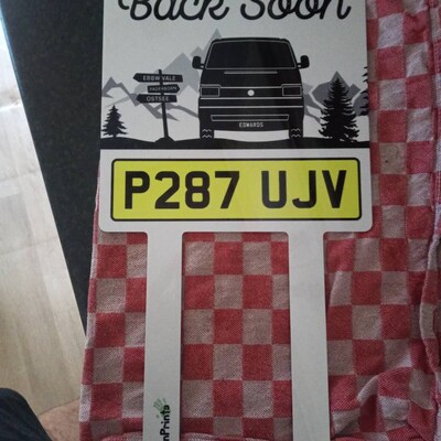 Campervan Campsite Pitch Reserved Sign Personalised Camper Van Sign ...