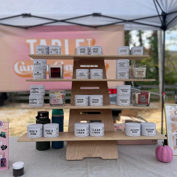 Display Shelves - Quick Setup - 4 Tier 30" Shelf Display - Craft Show ...