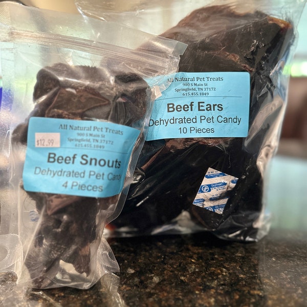 Beef Cow Ears, 10 Pack, Hair on Treats Chews Bone Cow Ear - Etsy