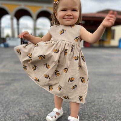 Linen Ladybird Ladybug Flutter Sleeve Jumpsuit. 0-6 Years. - Etsy