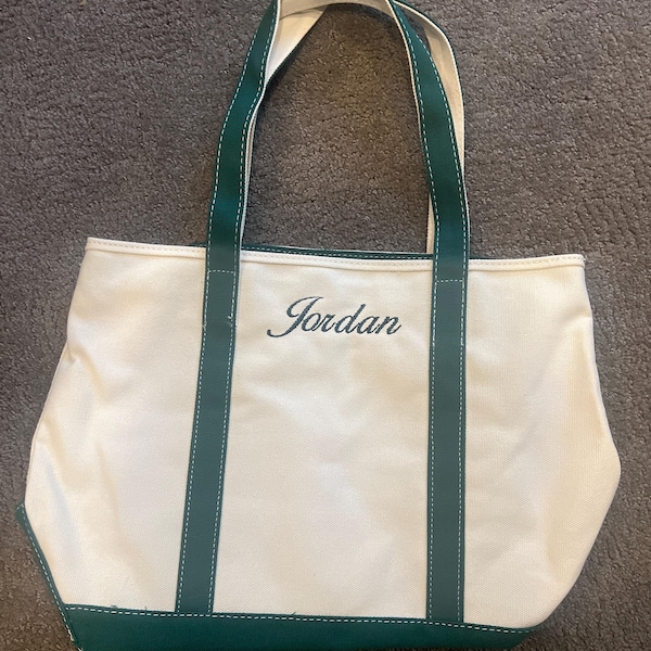 Custom Embroidered Canvas Tote Bag: Personalized Travel Bag - Etsy