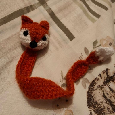 CROCHET PATTERN Simple Fox Bookmark Crochet Amigurumi Bookmark ...