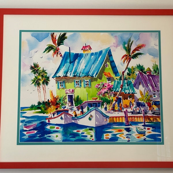 Key West Art, Nautical Art Print, Boat Canvas Art, Boat Lover Gift ...