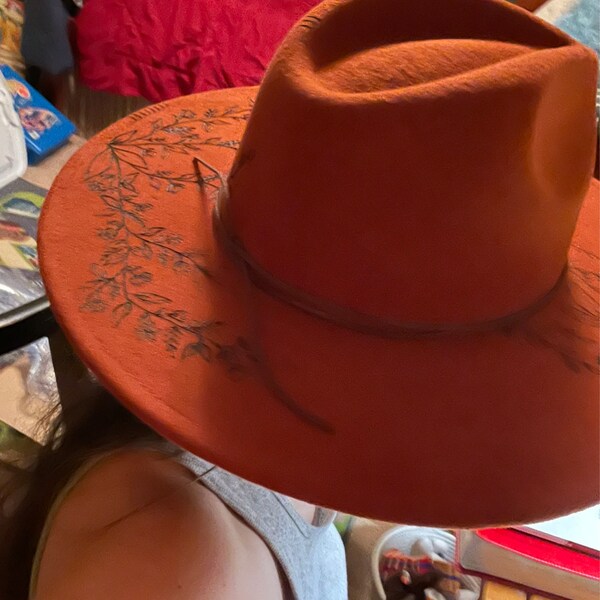 Mountains/fireweed Burned Hat - Etsy