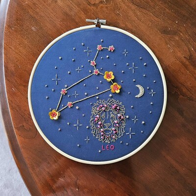 North Star Hand Embroidery Pattern, PDF Download, Easy Celestial Bead ...