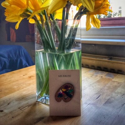 Wooden Artists Paint Palette Brooch - Etsy