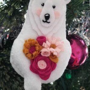 PDF Pattern, Polar Bear Ornament, Christmas Ornament, Xmas Ornament ...