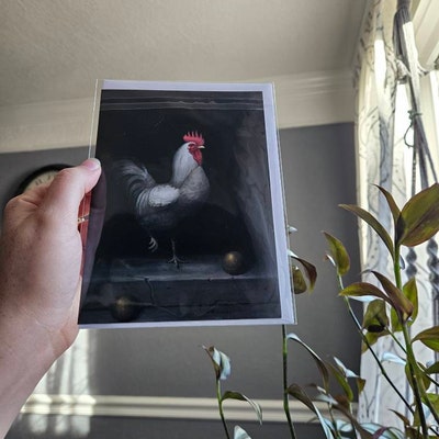 Rooster Series: 5x7 Rooster Card, Rooster Art Card, Rooster Note Card ...